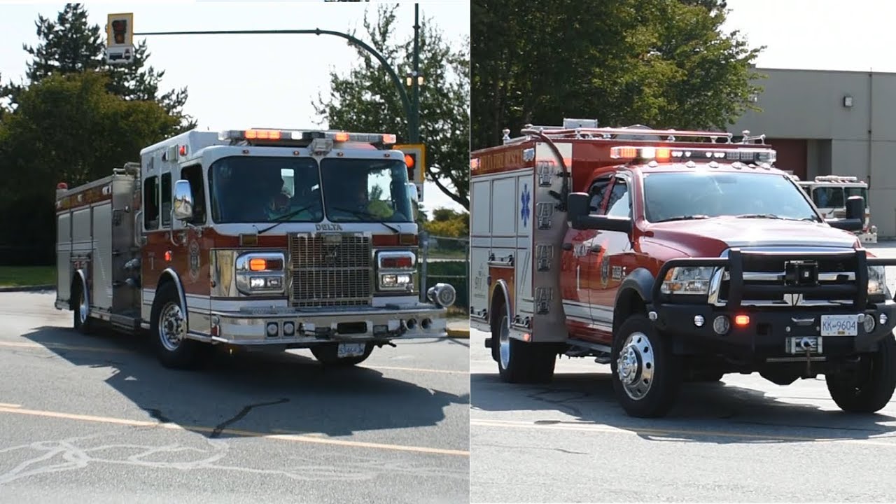 Delta Engine 1 and Squad 1 Responding - YouTube