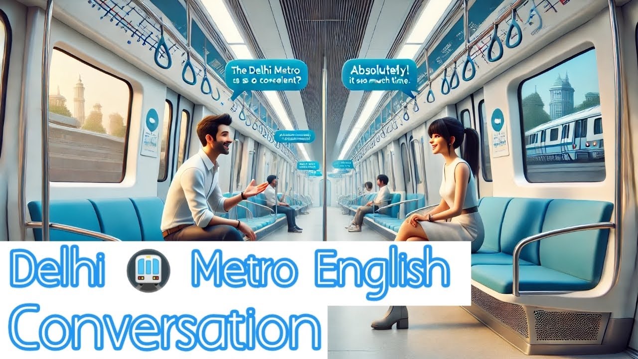 English Conversation On Delhi Metro 🚇|| Rahul and Priya english ...