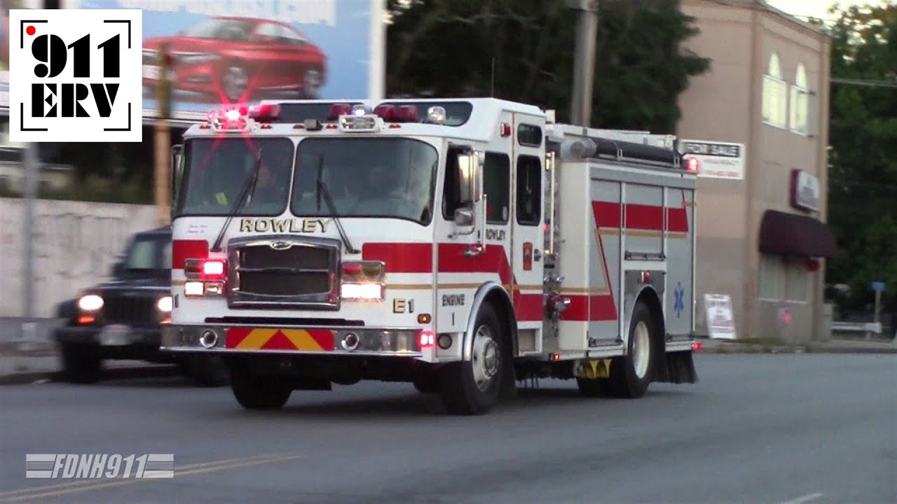 Rowley Engine 1 and Newburyport Ladder 2 Responding - YouTube