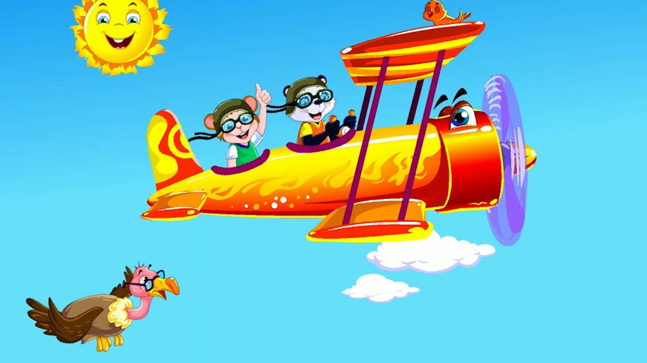 Fly your plane Cartoon rhymes Toddler songs with lyrics and action ...