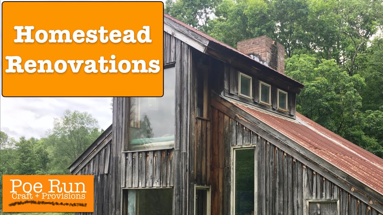 1980's Back-to-the-Land Homestead Renovation | Removing Old Siding ...