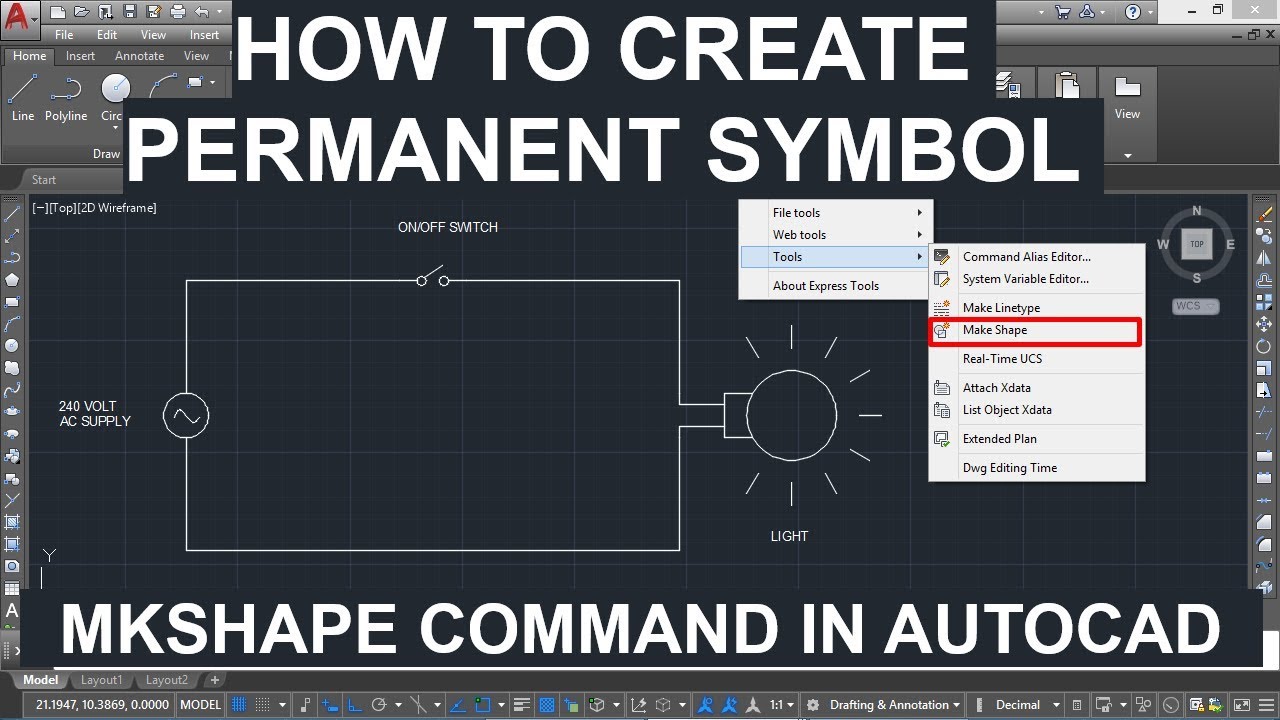 202 (EXPRESS TOOL)_TOOLS_MAKE SHAPE (MKSHAPE), HOW TO CREATE PERMANENT ...