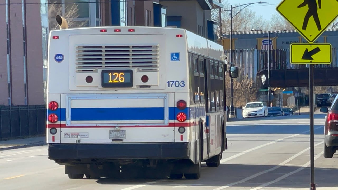 Ride On The CTA 2008 New Flyer D40LF Bus 1703 On Rt 126 Jackson From ...