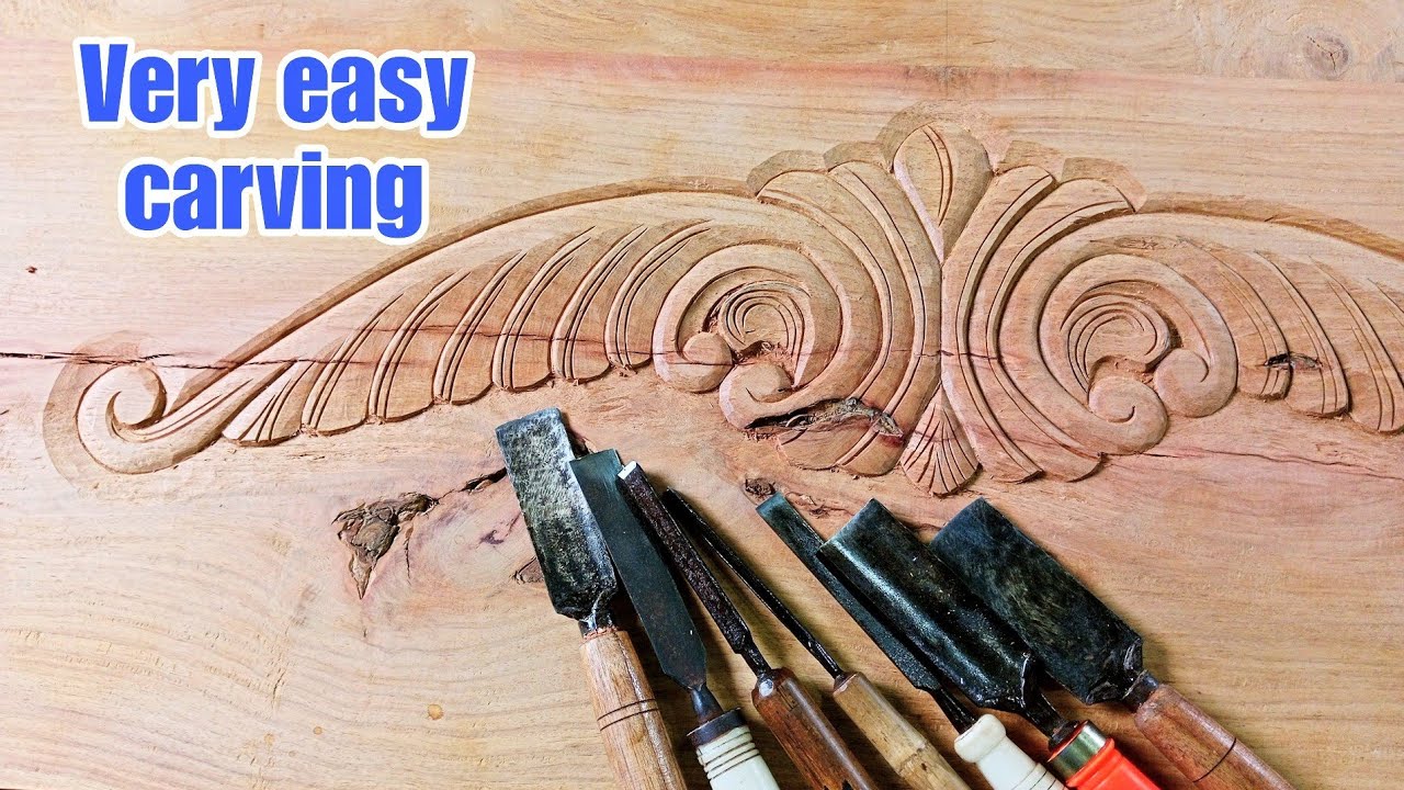Easy wood carving। Easy hand carving। wood carving idea,# ...