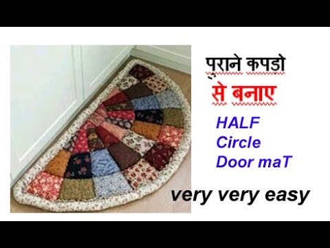 DIY - Door mat from waste cloths - floor mat - area rug - table mat ...