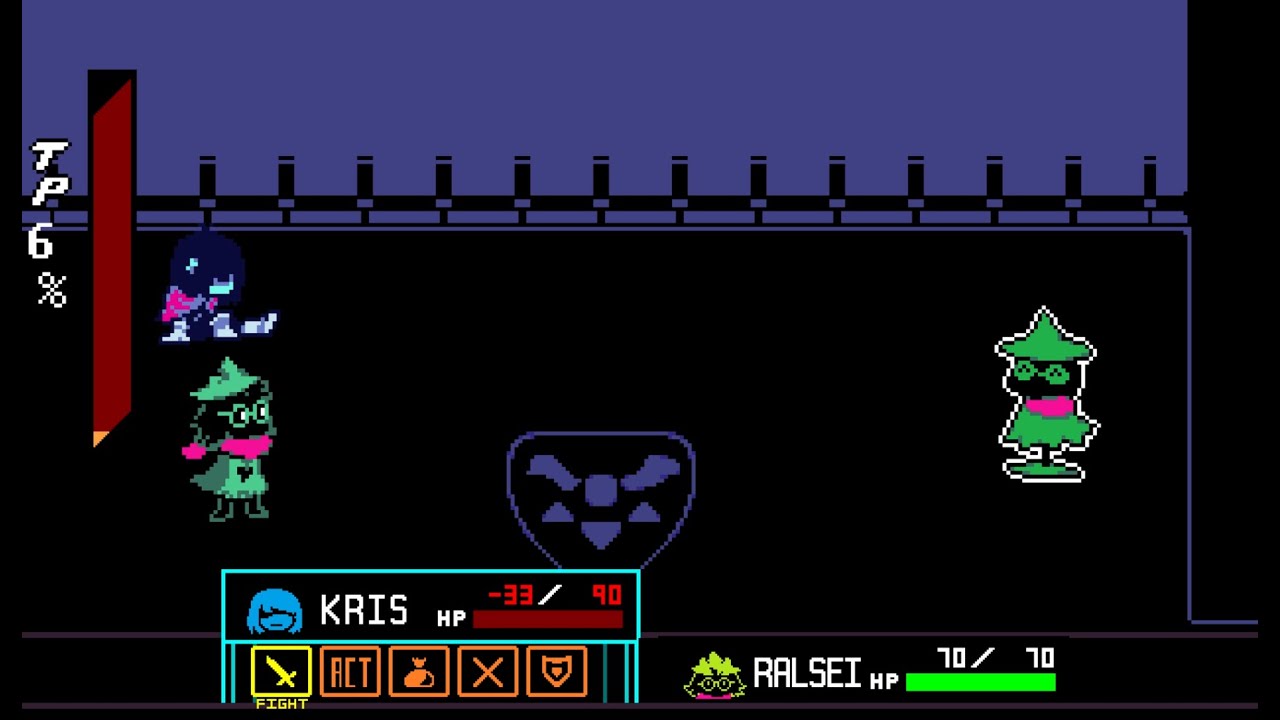 Downing Kris in Deltarune tutorial - YouTube