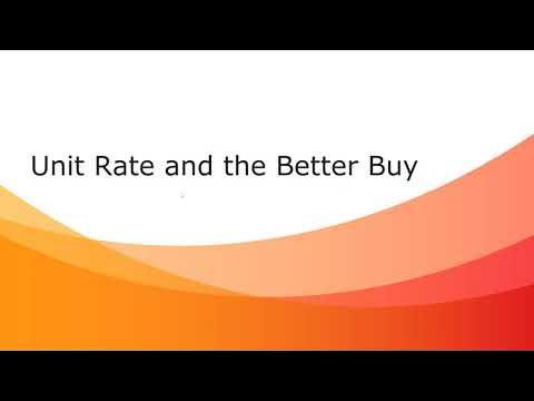 Unit Rate (better buy) - YouTube