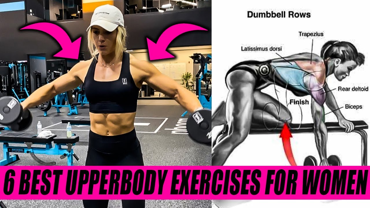 6 BEST UPPER BODY EXERCISES FOR WOMEN | Female Muscle Growth - YouTube