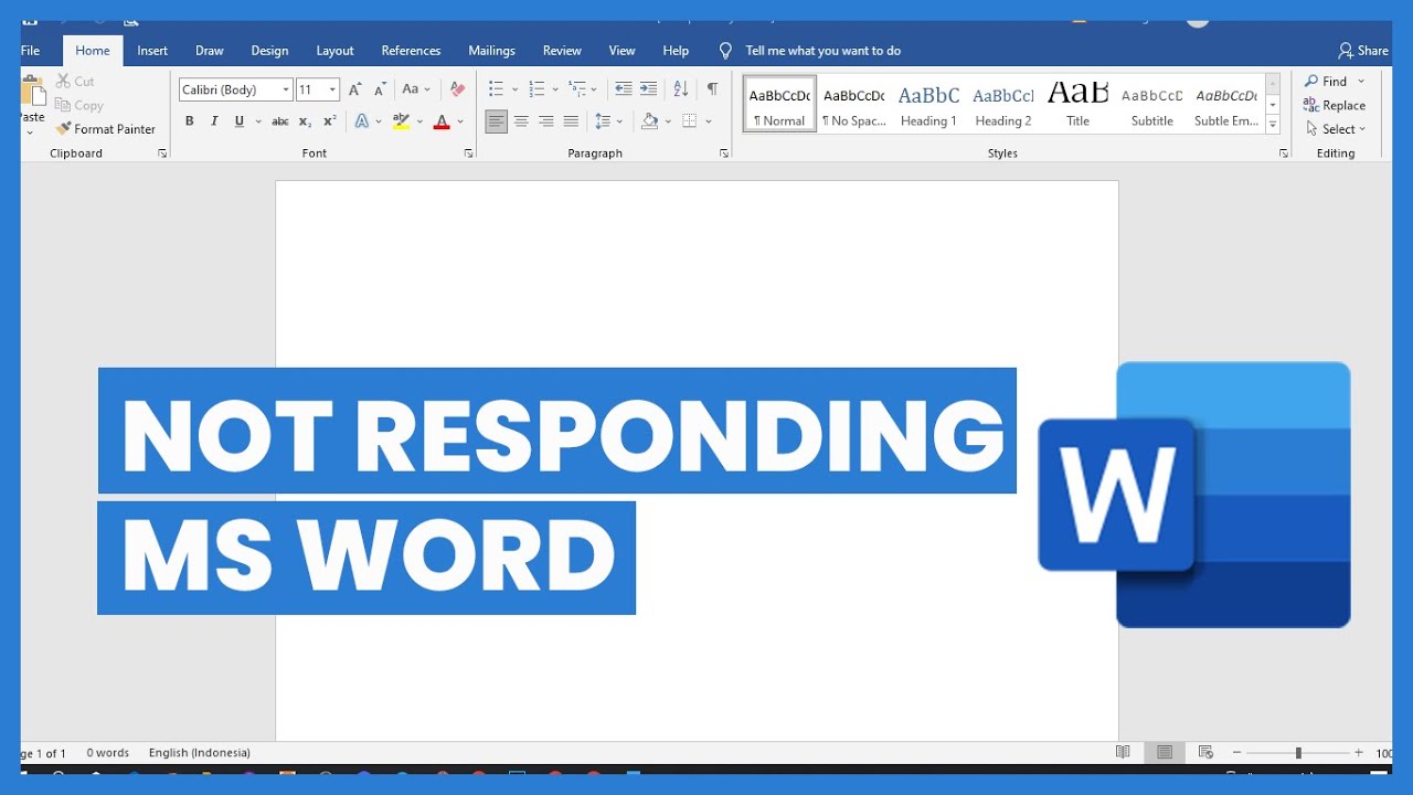 Solusi Cepat dan Tepat untuk Mengatasi MS Word 2019 Not Responding ...