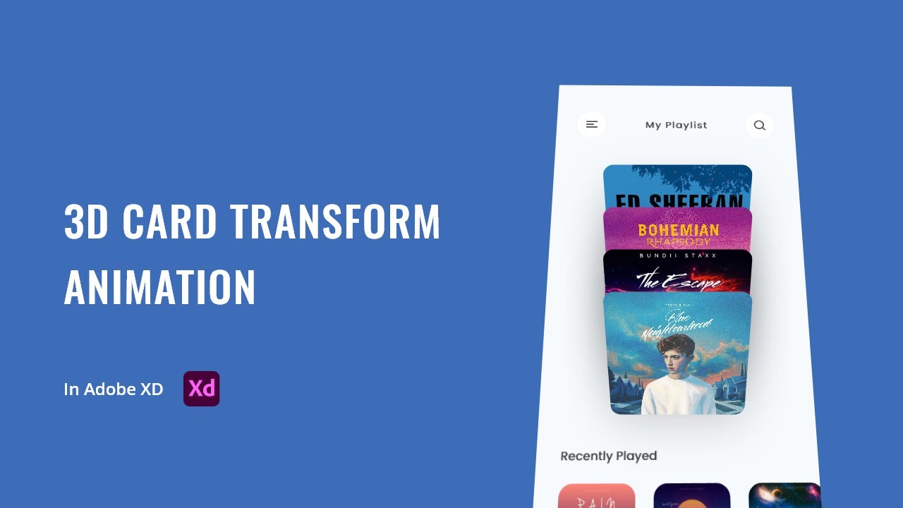 3D Card Animation in Adobe XD | 3D Transforms | Auto Animate - YouTube