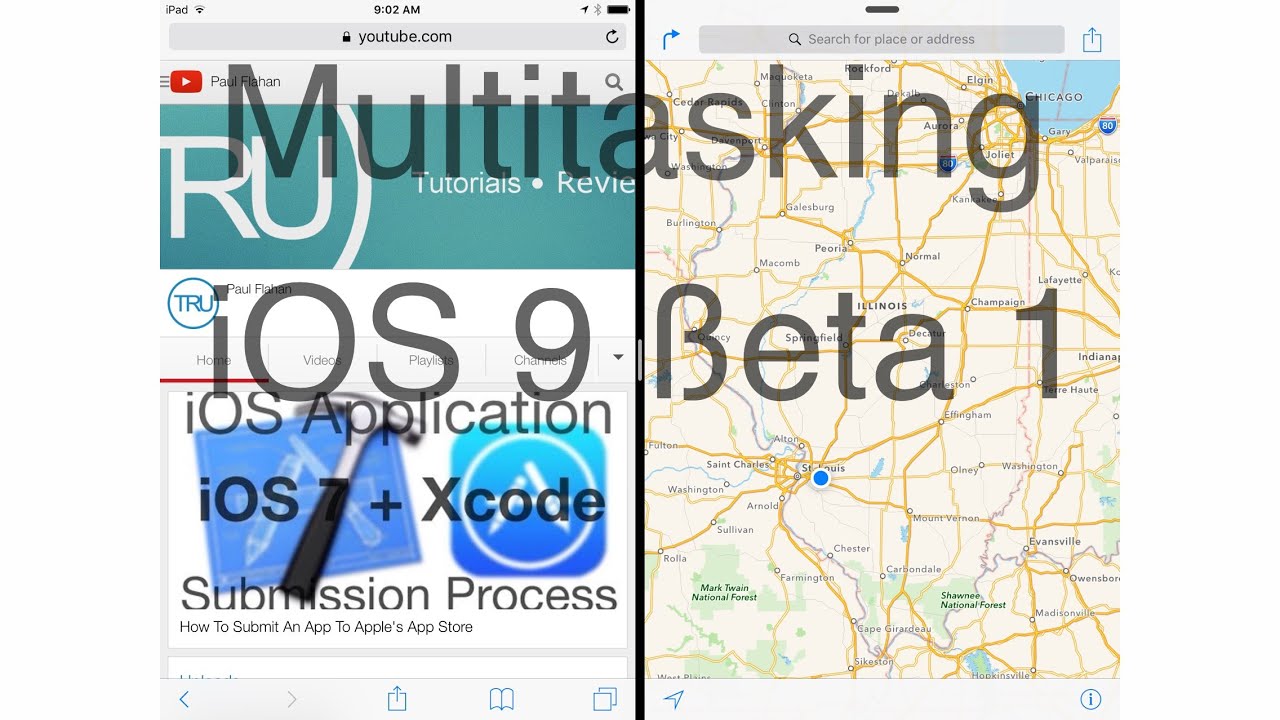 iOS 9 beta 1 Multitasking - YouTube