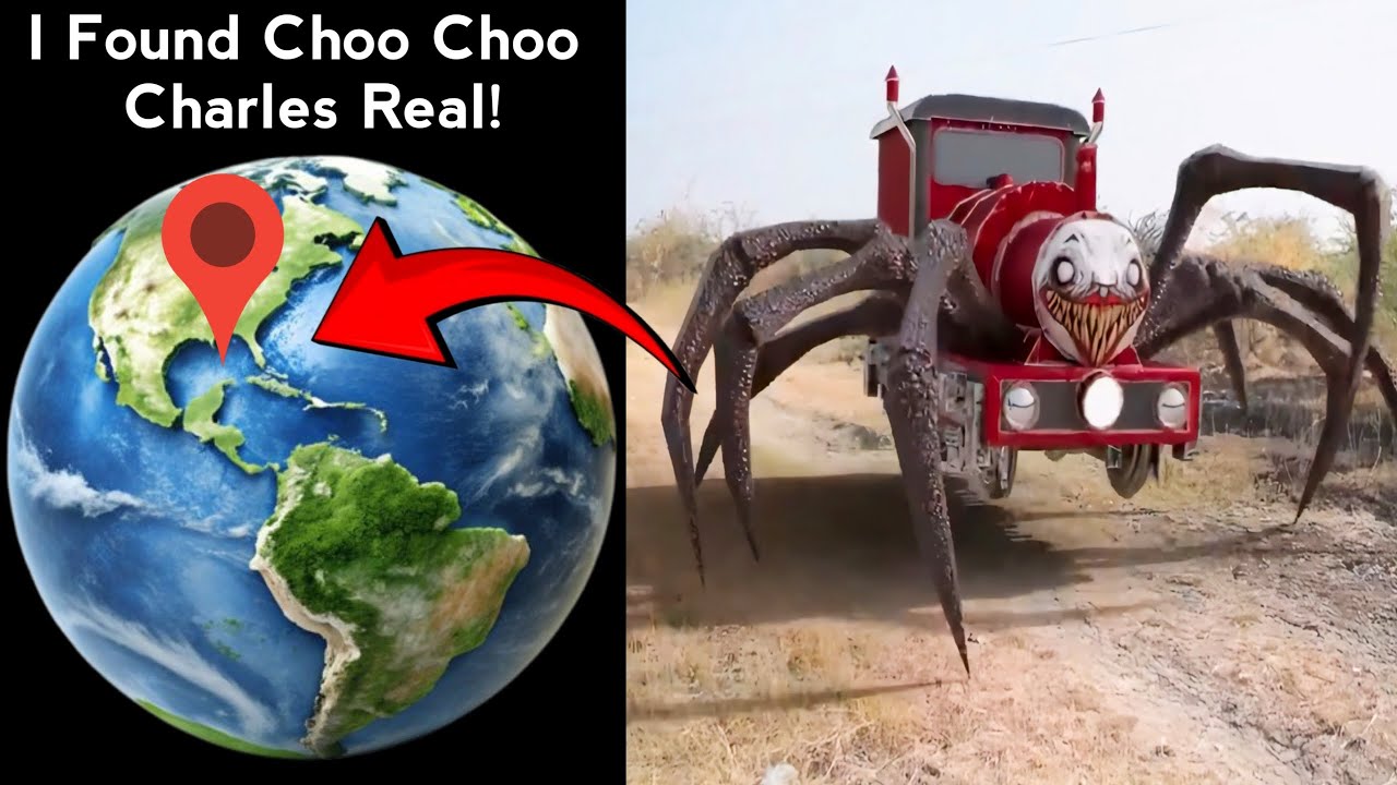 😱😶‍🌫️ I Found Choo Choo Charles Real in google maps and google earth # ...