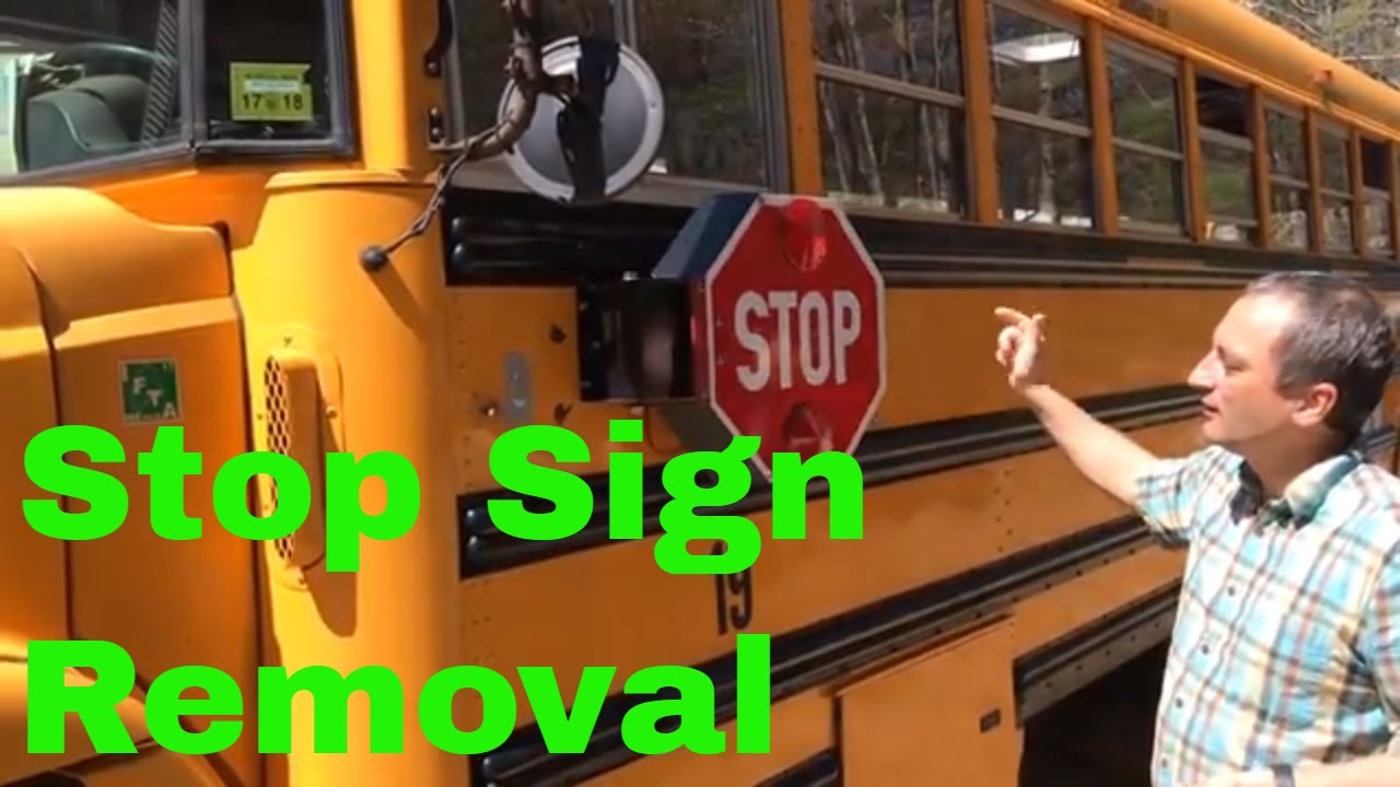 Stop sign removal Bus conversion episode 14 - YouTube