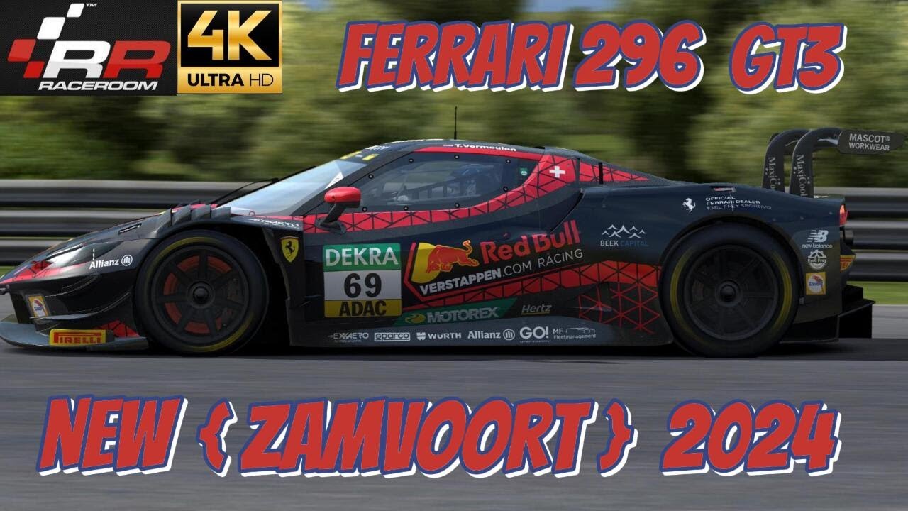 RaceRoom / REALISTIC GAME / NEW PACK GT3 2024 / FERRARI 296 GT3 EVO II ...