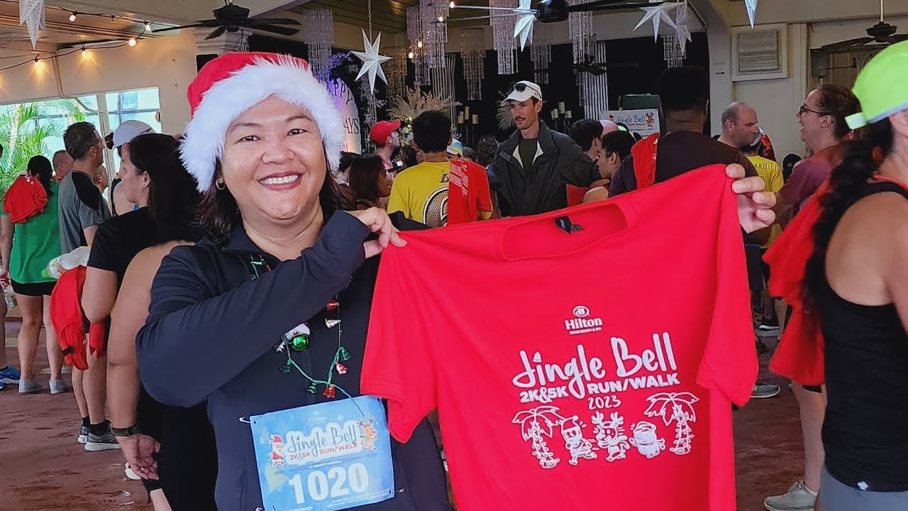 HILTON'S 5K JINGLE BELL RUN || We Survived Our First 5K Run on Guam ...