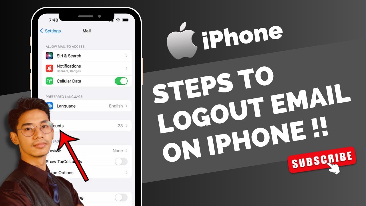 How to Logout Email Account on iPhone ! - YouTube