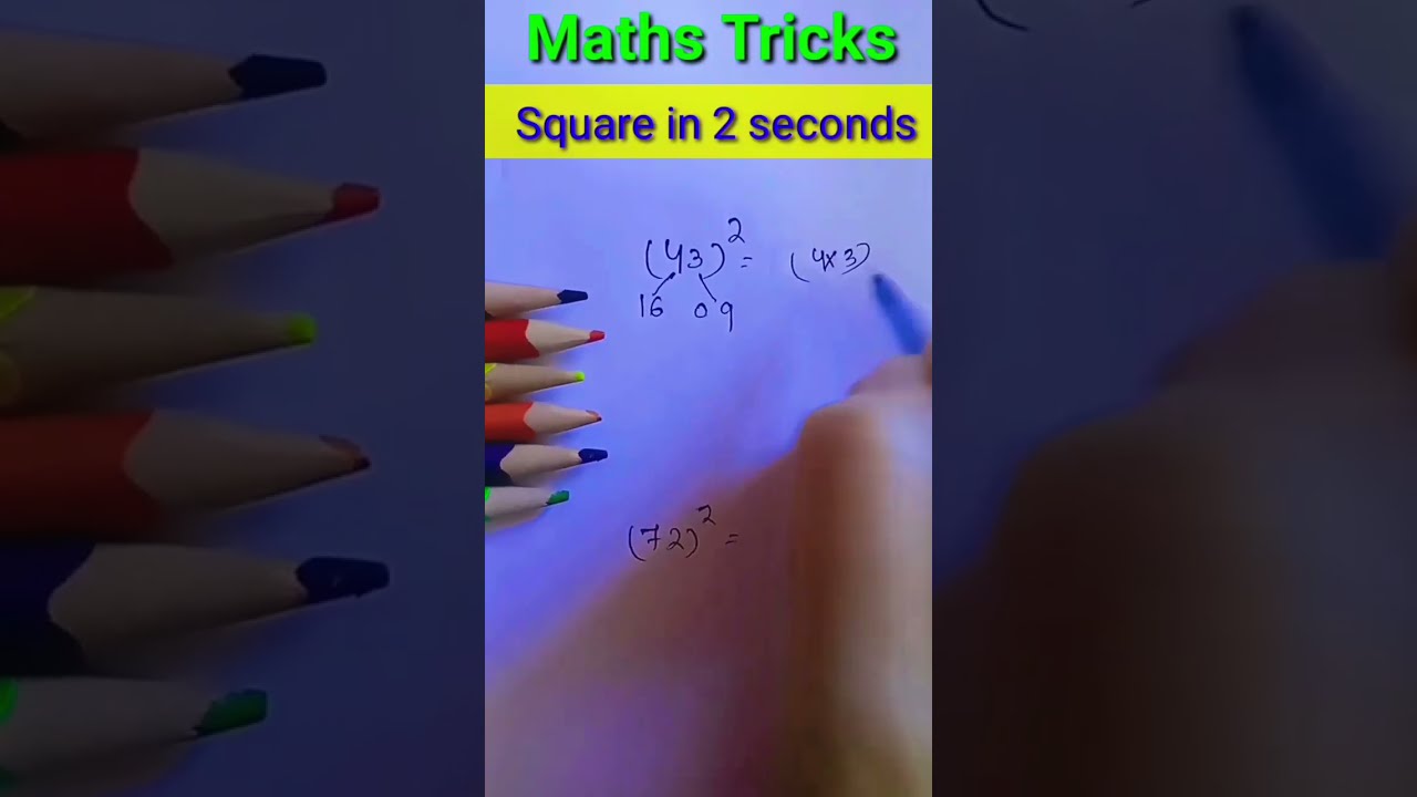Square Of Any 2 Digit Numbers In Just 5 Seconds mathstricks viral Square Of Any 2 Digit Numbers In Just 5 Seconds mathstricks viral
