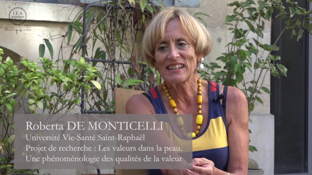 Roberta de Monticelli, résidente 2019-2020 de l'IEA de Paris - YouTube