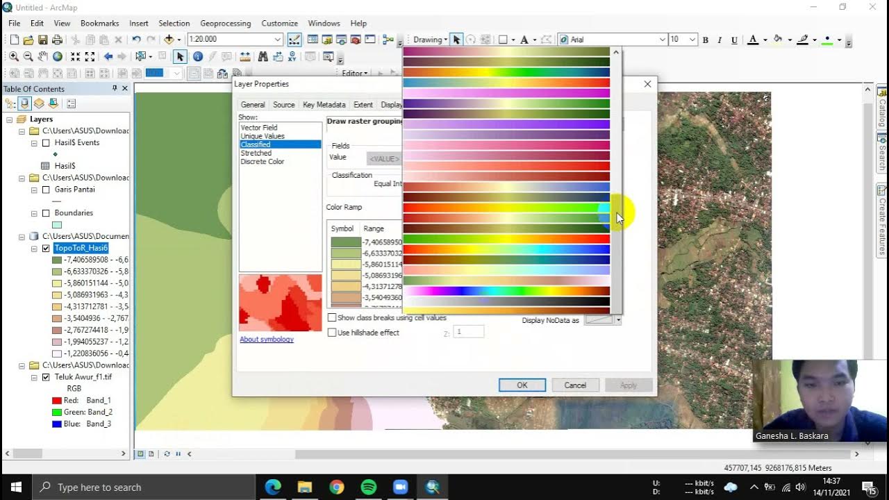Pembuatan Peta Batimetri Perairan Teluk Awur Menggunakan ArcGIS 10.3 ...