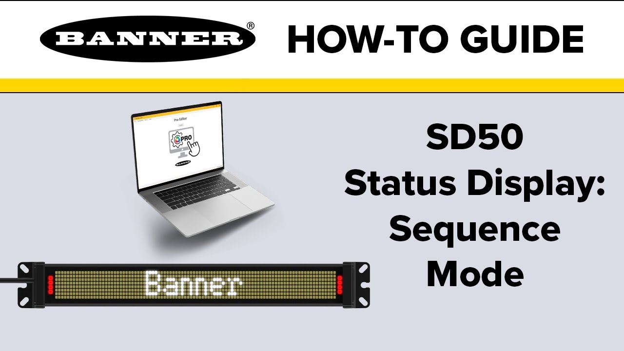 Banner SD50 Status Display: Sequence Mode - YouTube