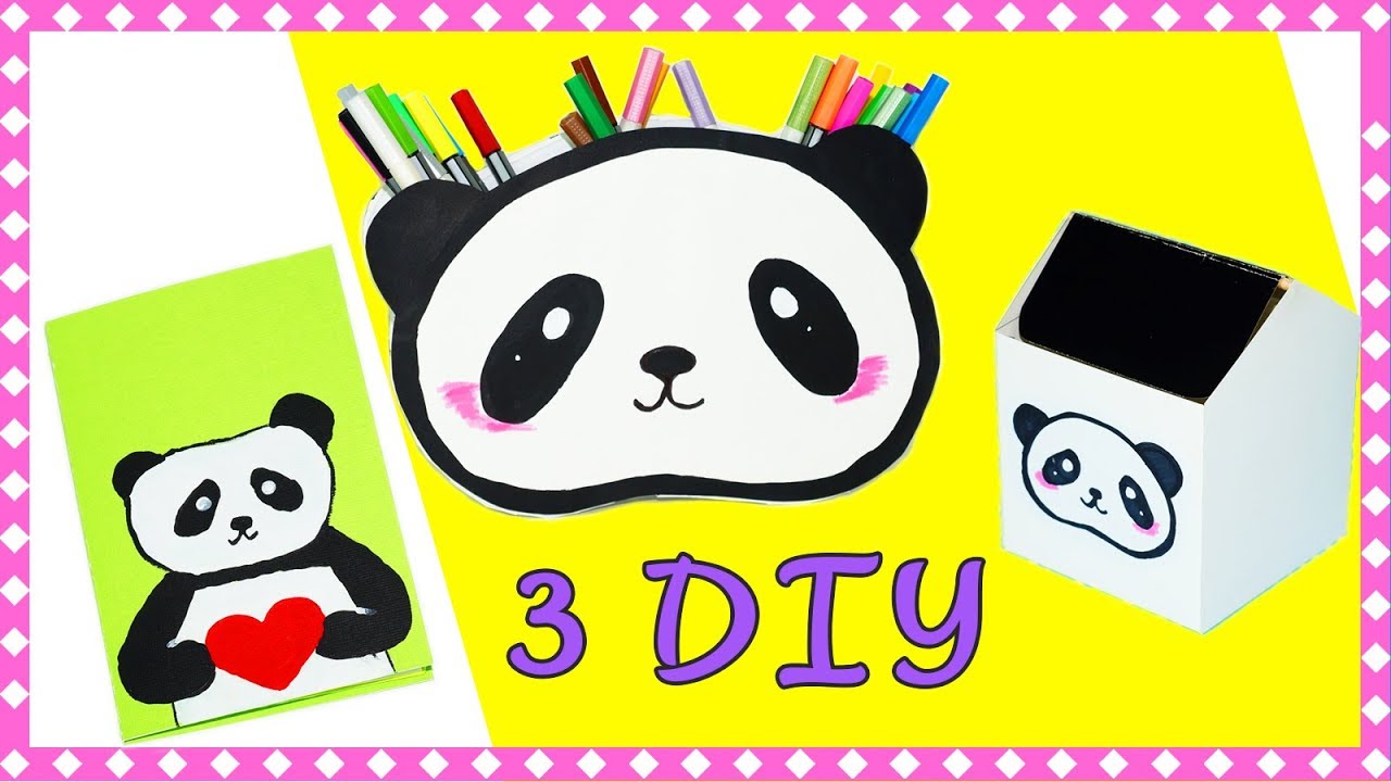 3 DIY Panda School Supplies Back to School You Need To Try ! Notebooks ...