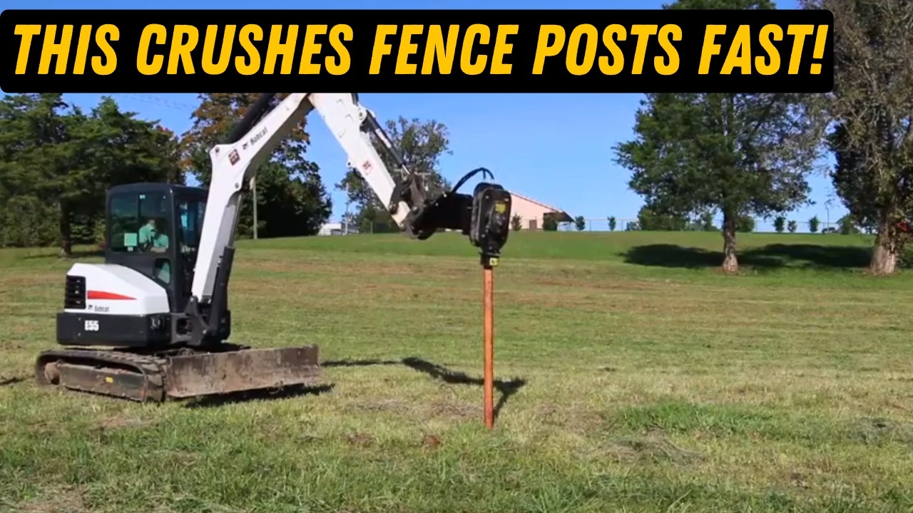 Mini Excavator Vibratory Post Driver Attachment | Blue Diamond Review ...