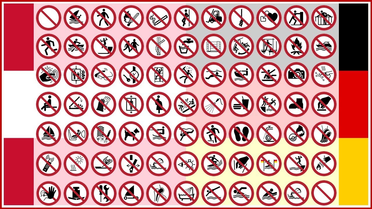Sicherheitszeichen - Verbotszeichen mit Erklärvideos und Bilder - YouTube