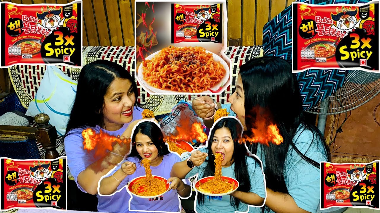 Devil Fire 🔥.The world’s Spiciest 3xRamen Noodles🌶️🍝egg & panipuri ...