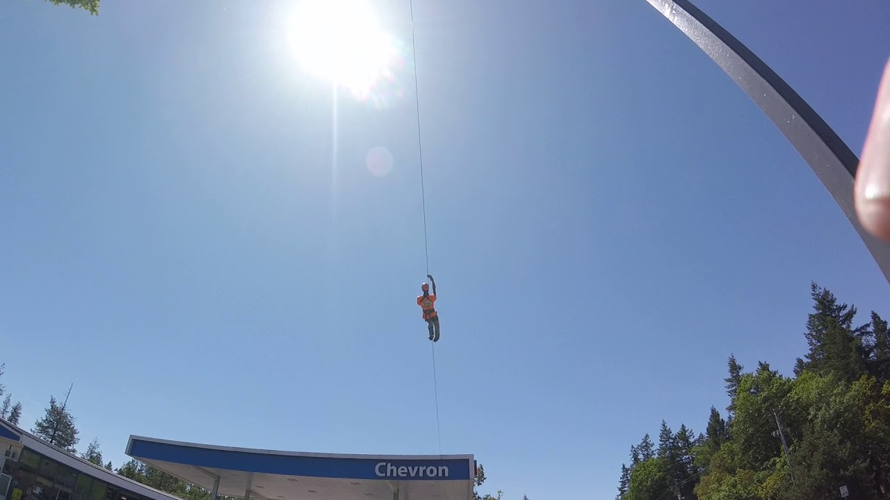 guy on wire - YouTube