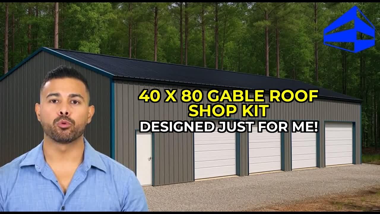 Build Your Dream Shop: A 40x80 Gable Roof Kit [Customizable] - YouTube