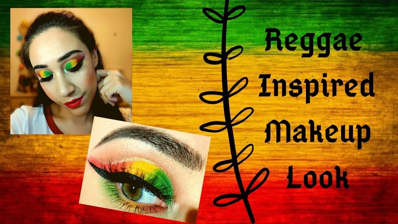 #420inspired #reggae #420makeup REGGAE INSPIRED MAKEUP LOOK☘️👌 - YouTube