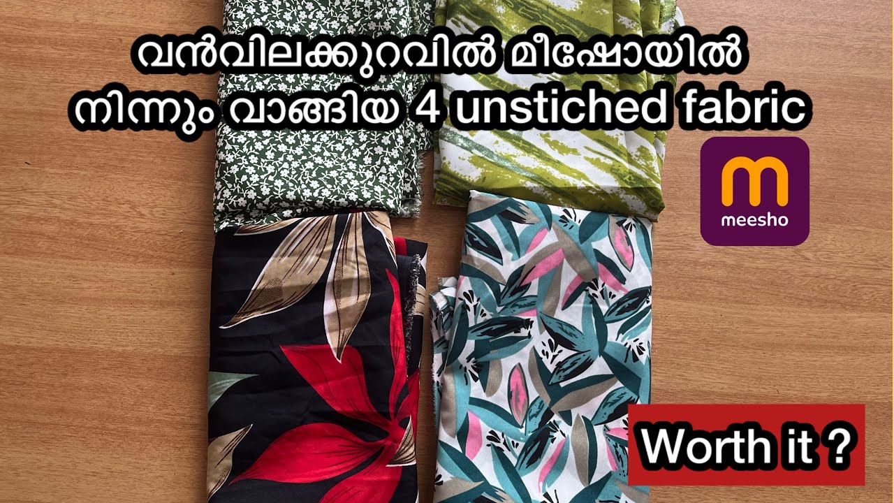 Best 4 Unstitched Fabric combo from meesho ever! ! Worth it ? - YouTube
