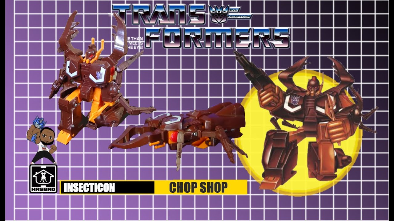 Transformers G1 Deluxe Insecticon Chop Shop Toy Review - YouTube