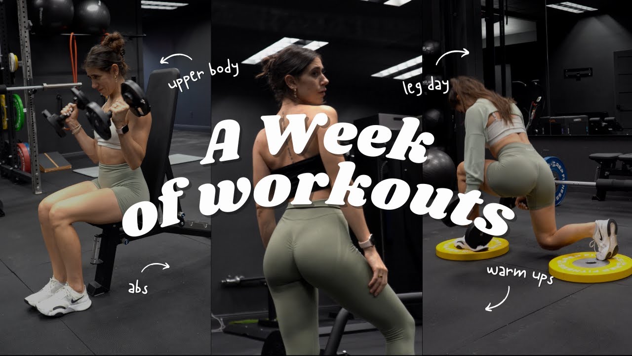 Full Week of Workouts - my current workout split - YouTube