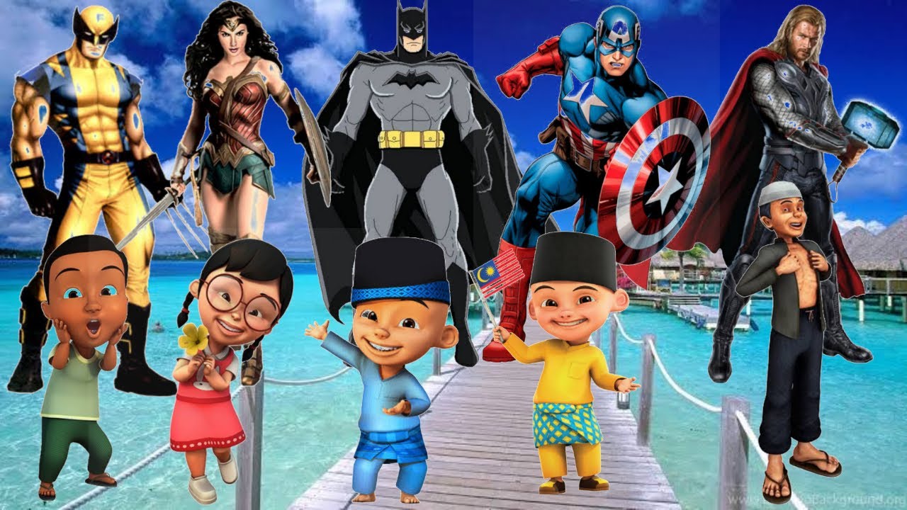 SERU... UPIN IPIN DAN KAWAN KAWAN BERUBAH MENJADI SUPERHERO X MAN, THOR ...