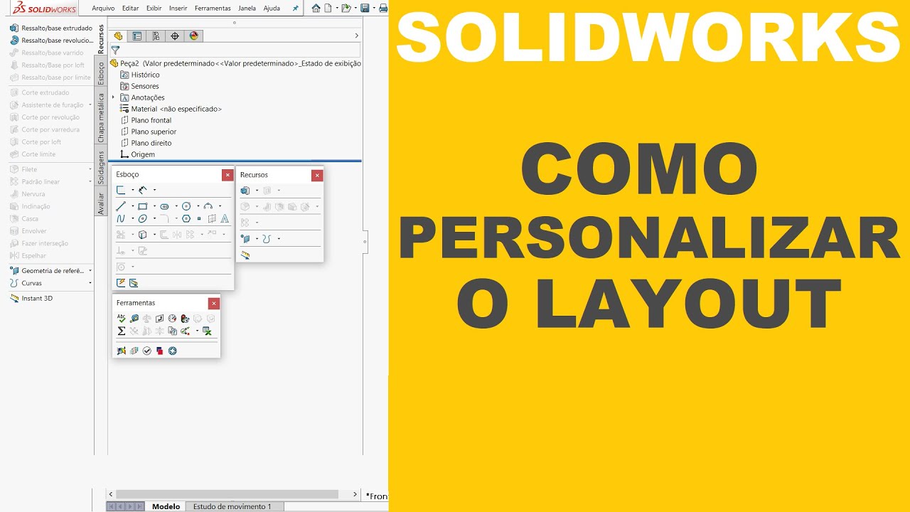 SOLIDWORKS | COMO PERSONALIZAR O LAYOUT #solidworks - YouTube
