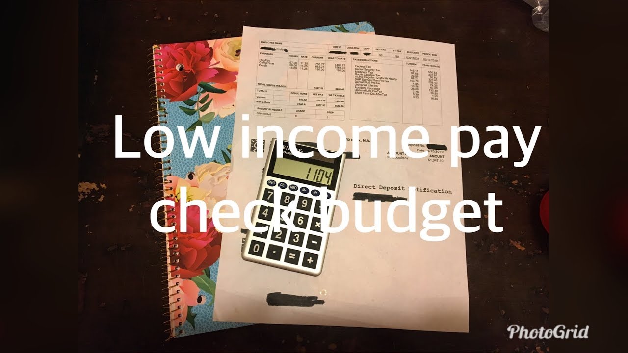 Low Income Paycheck Budget (Real Numbers) - YouTube
