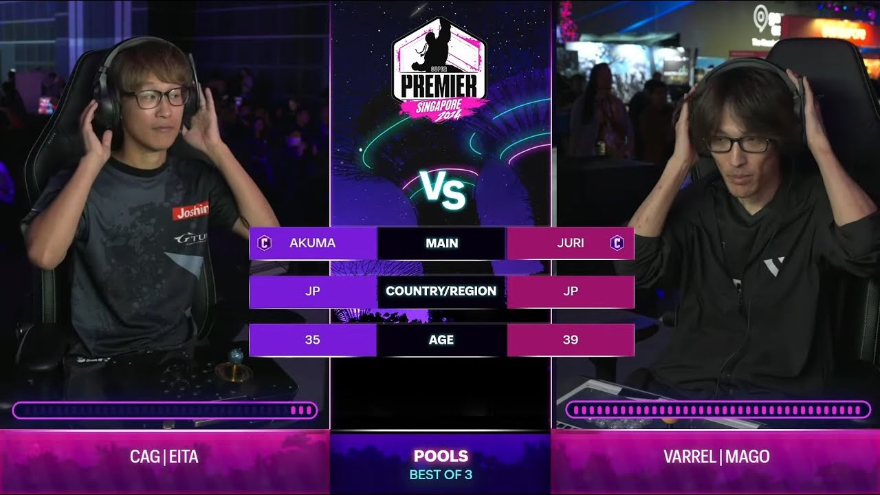 DAY 1 Capcom Pro Tour 2024 Singapore - EITA (Akuma) vs Mago (Juri ...