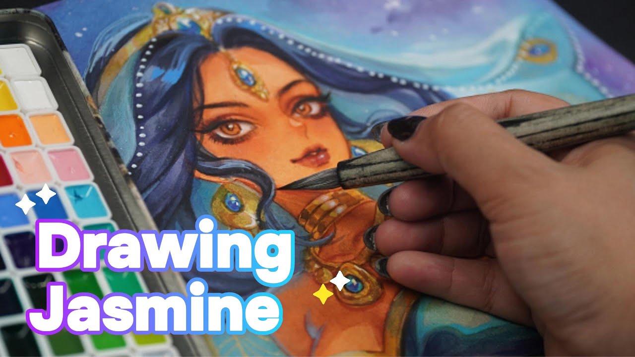 Drawing Disney Princess: Jasmine in My Style - Semi Realistic | Huta ...