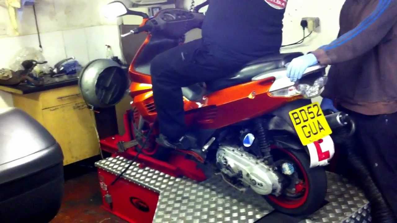 Gilera Runner 172cc Malossi dyno run - YouTube