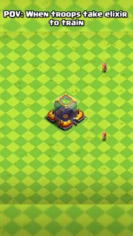 When troops take elixir to train ll Clash of clans ll #shorts # ...