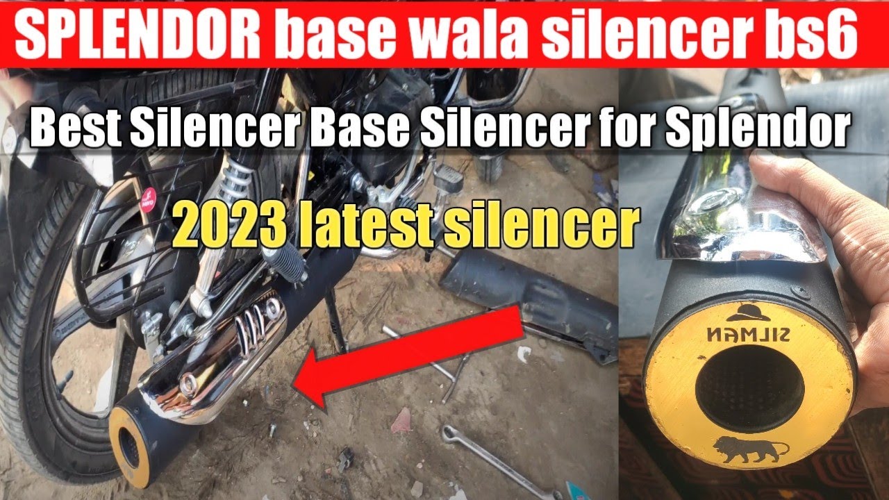 SPLENDOR plus 👌silencer install base 😯wala exhaust silencer latest 2023 ...