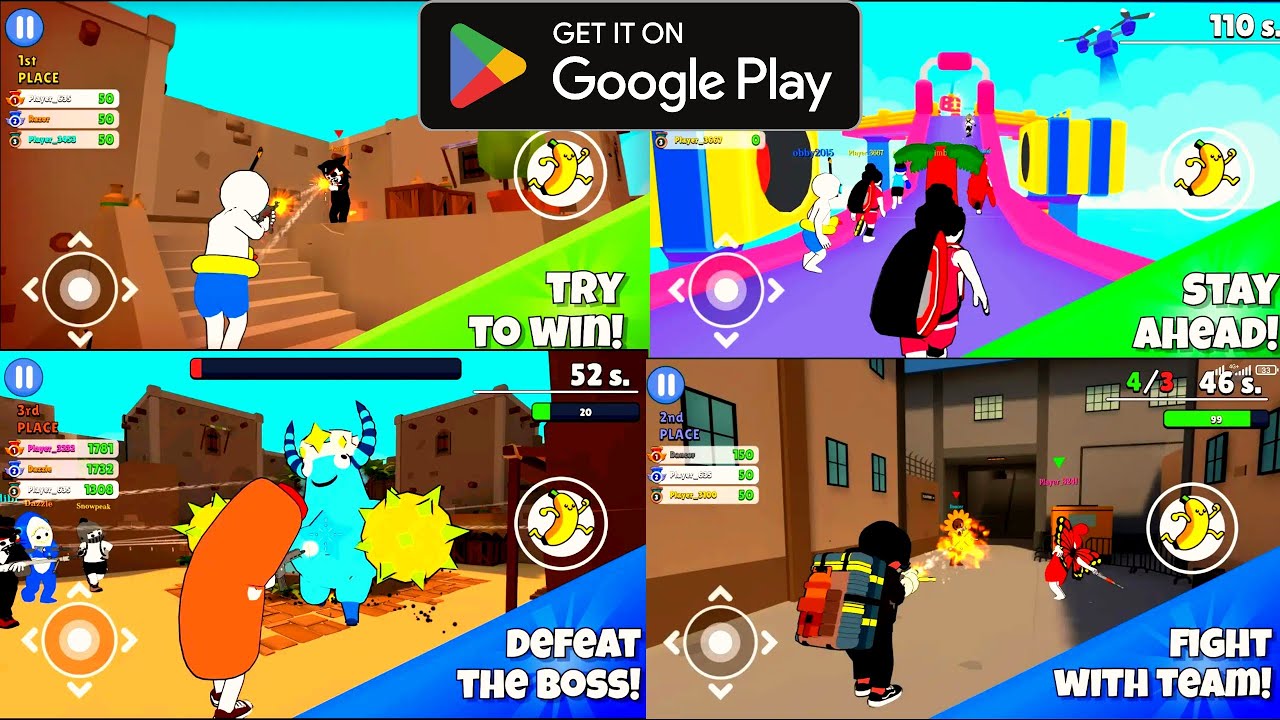 Rumble party gameplay android battle royale game play store - YouTube