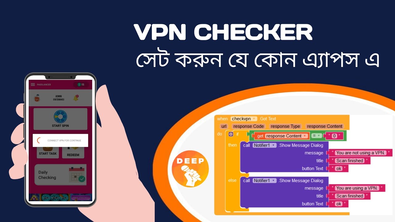How To Add VPN Checker Extension Any Earning Apps || Kodular Earning ...