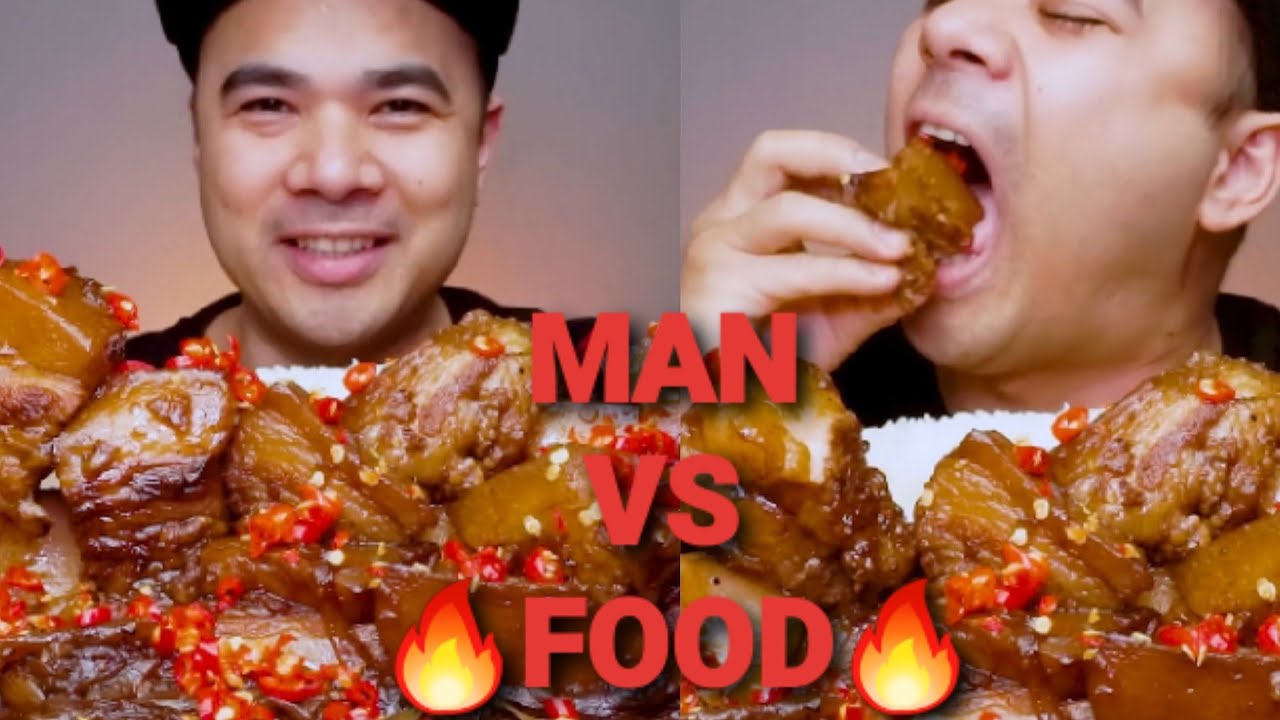 MUKBANGER EATING SPICY PORK BELLY|MAN VS FOOD|MUKBANG PHILIPPINES - YouTube
