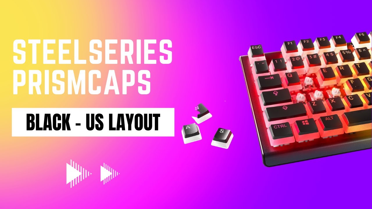SteelSeries Prismcaps Universal Double Shot PBT Keycaps (US Layout in ...