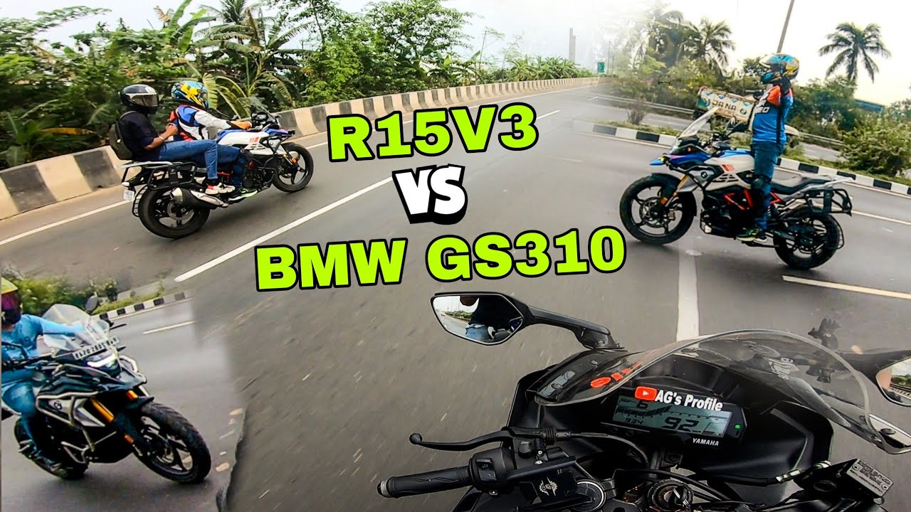 Yamaha R15 V3 Vs BMW GS 310/ Last Sunday Ride/ AG's Profile - YouTube