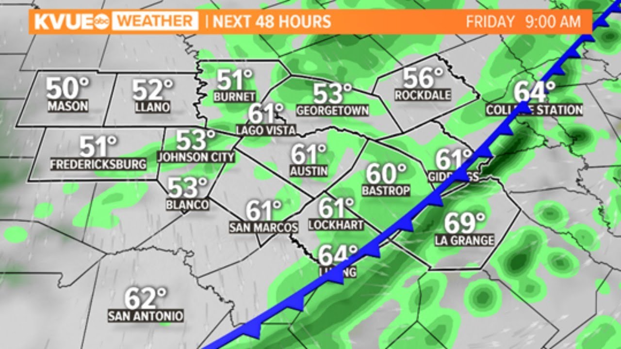 LIVE RADAR: Tracking temperatures as cold front hits Central Texas ...