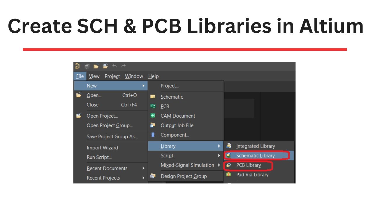 How to Create Schematic & PCB Library in Altium - YouTube