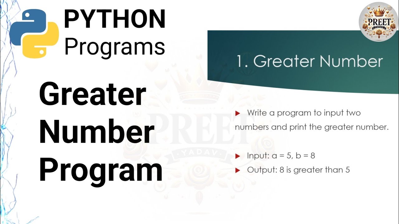 Python If Else Practice Greater Number Program With Input And Output 6747